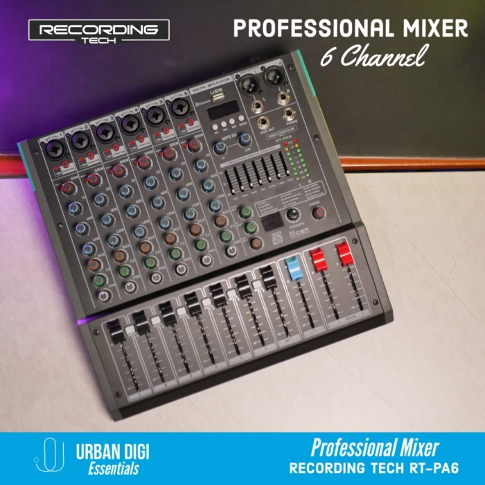 Jual Recording Tech RT PA6 - Professional Stereo Mixer 6 Channel ...