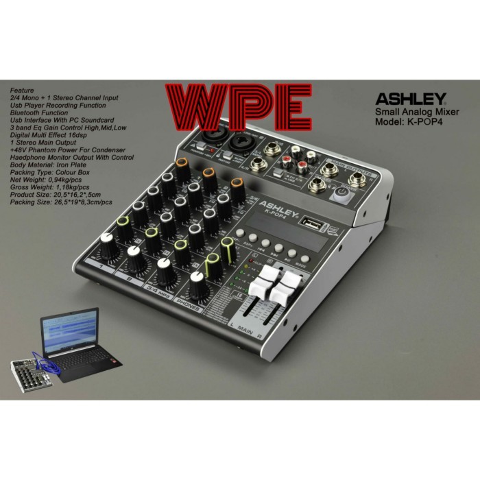 Jual mixer audio ashley kpop 4/kpop4/ k pop4 original 4channel | Shopee Indonesia