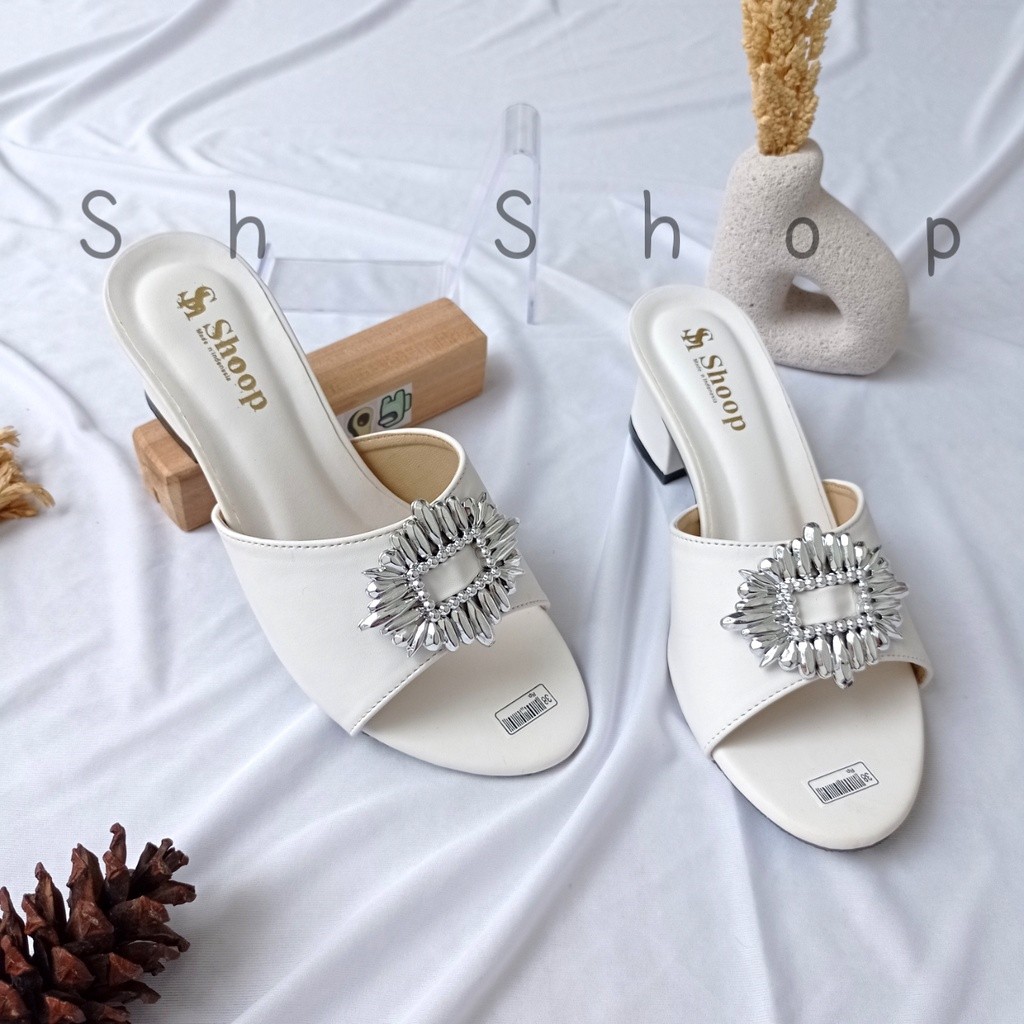 Jual Sandal Hill Bridesmaid Helse Wisuda Korea Style Haigh Heels ...