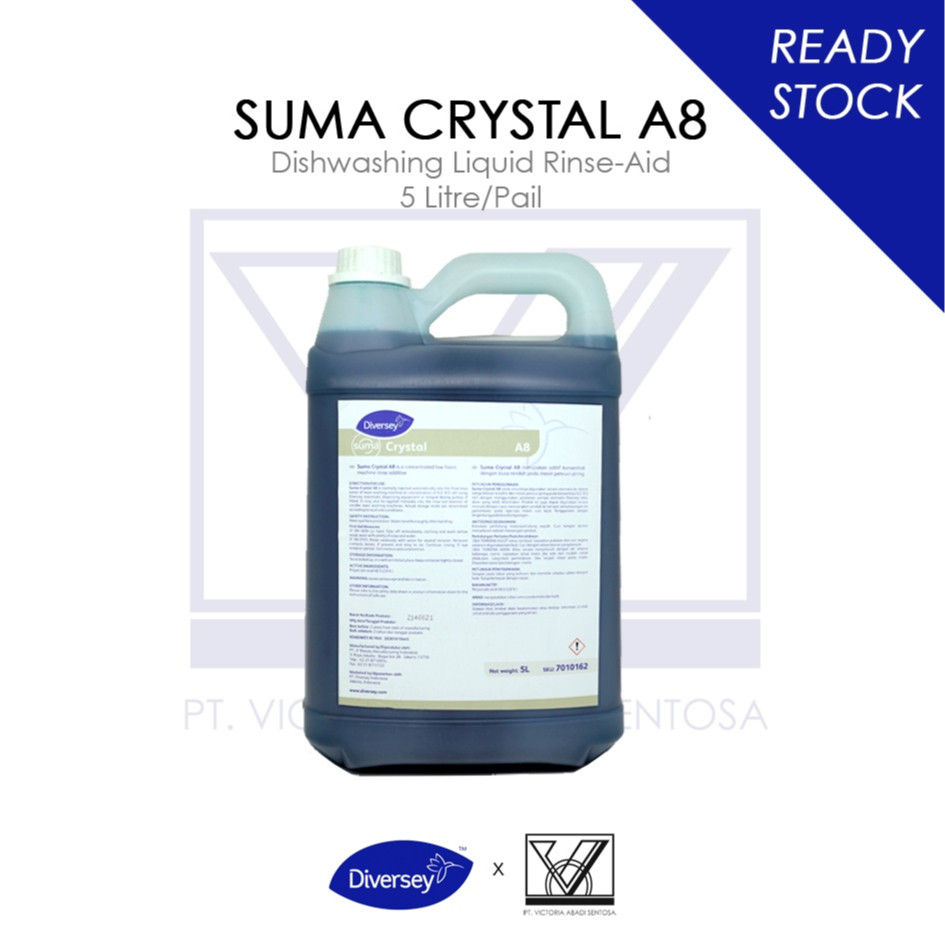 Jual Diversey SUMA Crystal A8 - Dishwashing Rinse Aid (Pengering Mesin Cuci Piring) | Shopee ...
