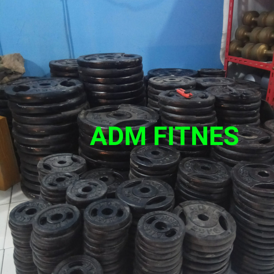 Jual plat dumbel 20kg diameter 5cm dumbell dumble barbel barbell barble ...