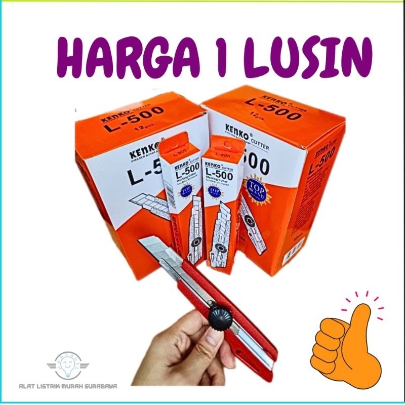 Jual cutter kenko l500 ( 1 BOX ) tajam sekali | Shopee Indonesia