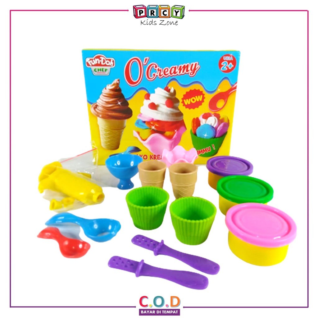 Jual Mainan Fundoh O Creamy Lilin Fun Doh Playdough Edukasi Anak Laki ...
