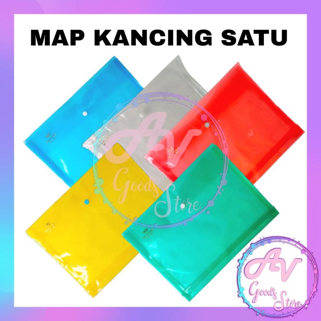 Jual MAP KANCING 1 / map plastik transparan / bag folder / MAP KANCING ...
