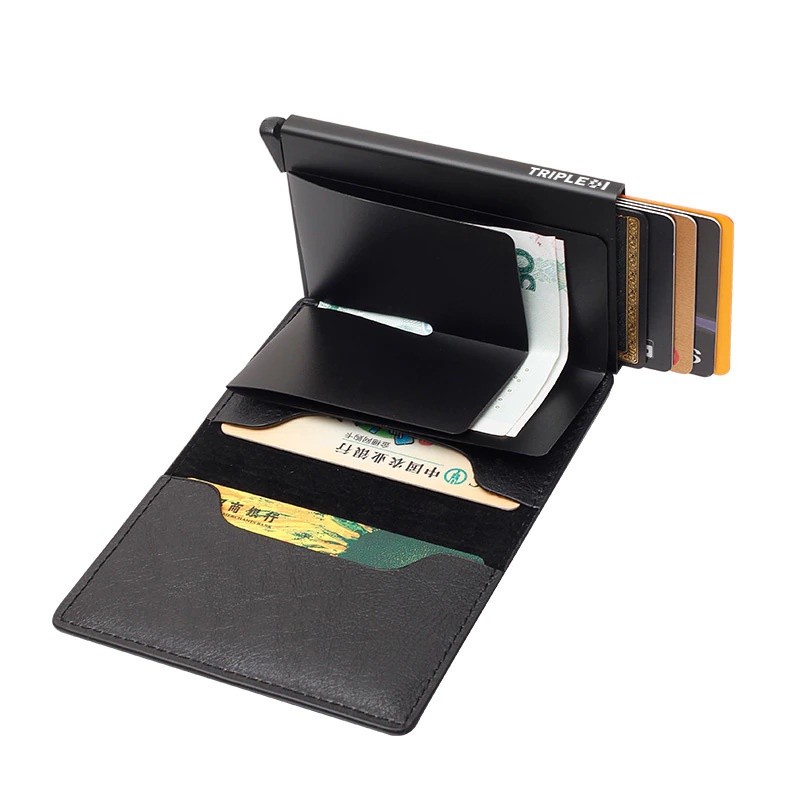 Jual HOT PROMO TRIPLEDI DOMPET KARTU LONTAR ANTI SCAN RFID BLOCK AUTO ...