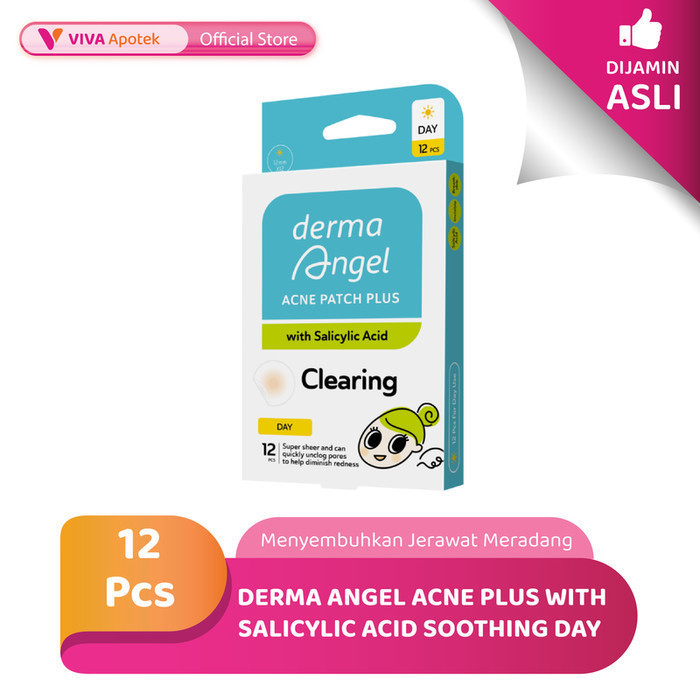 Jual Derma Angel Acne Plus Wiht Salicylic Acid Soothing Day (12 Pcs ...