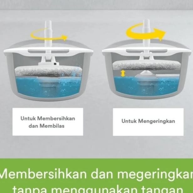 Jual Scotch brite 3M Alat pel lantai putar kecil single spin mob T6 ...