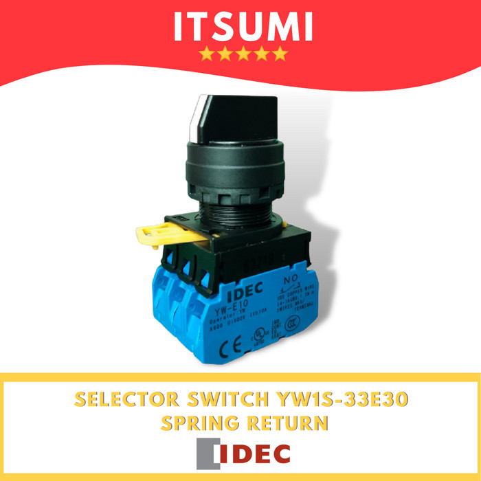 Jual IDEC SELECTOR SWITCH 22MM 3 POSISI YW1S-33E30 3NO SPRING RETURN PROMO | Shopee Indonesia