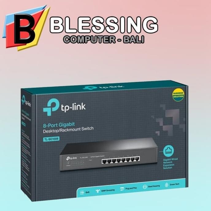 Jual TPLINK SWITCH 8 Port TL SG1008 Gigabit Besi / Rackmount Switch ...