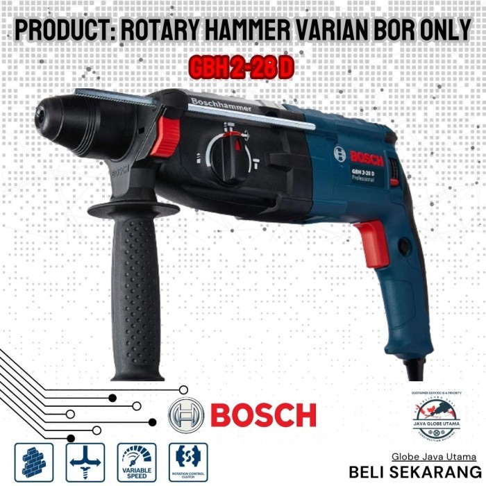 Jual Mesin Bosch Bor Bobok Beton Sds 2- 28 D Rotary Hammer | Shopee ...