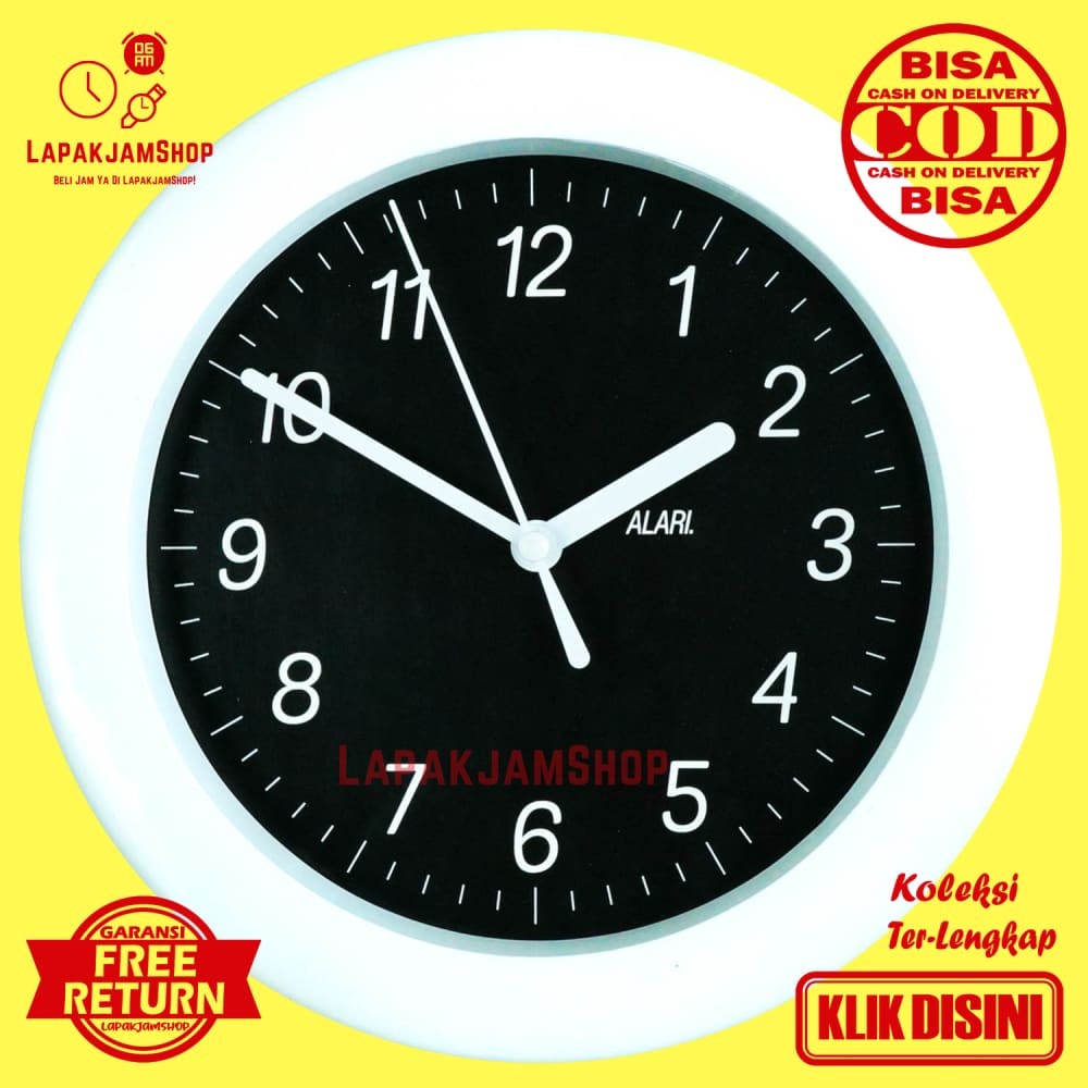 Jual Jam Dinding Analog Minimalist Minimalis Unik AL8001-805 Hitam ...