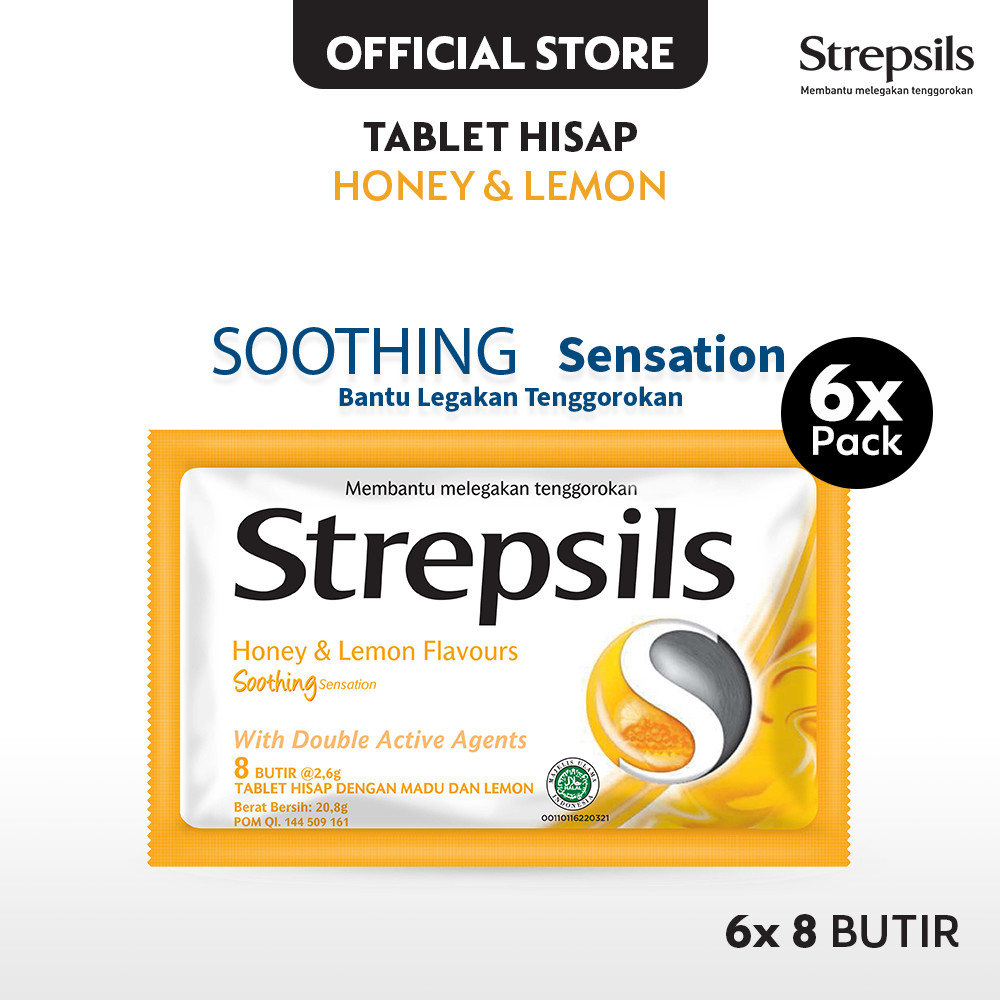 Jual Strepsils Soothing Honey Lemon 8s x6 - Permen (Tablet Hisap ...