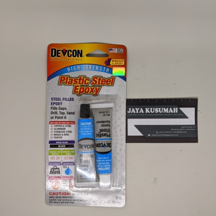 Jual Lem Devcon Plastic Steel S-5 Lem Besi Plastik Epoxy | Shopee Indonesia