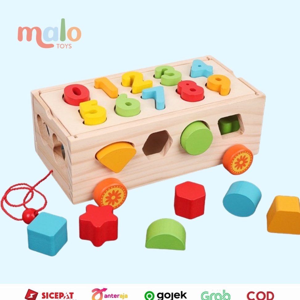 Jual STOK TERBATAS MALOTOYS - Shape Sorter Car Shape Wooden Matching ...