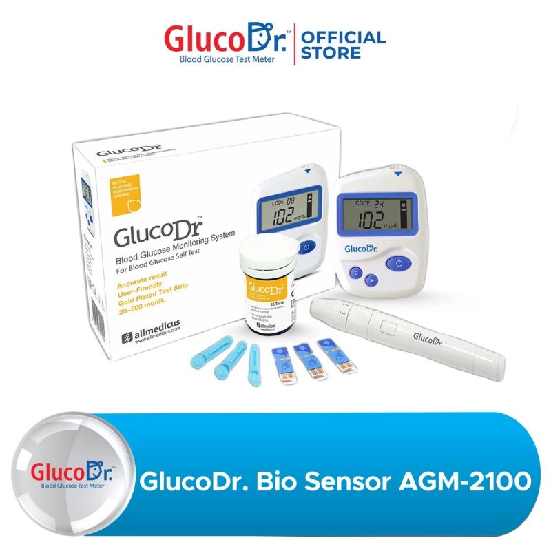 Jual GLUCO DR PAKET ALAT CEK GULA DARAH GLUCO DR BIO SENSOR AGM-2100 ...