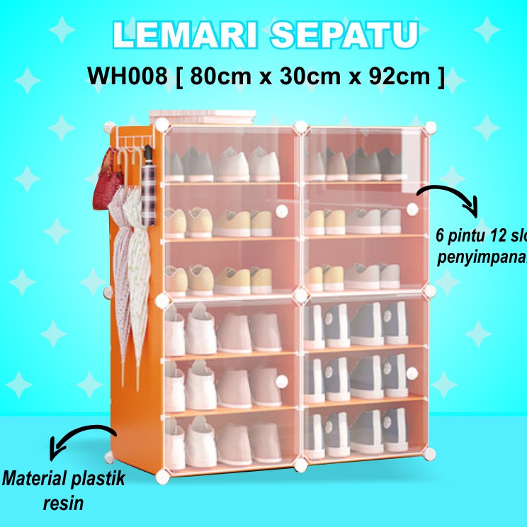 Jual ★★ 0Cp Rak Sepatu Anti Debu Layer rak sepatu plastik Tebal Shoe ...