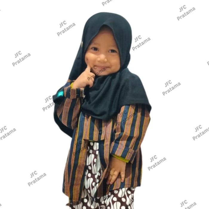 Jual Baju Kebaya Surjan Anak Cewek | Perempuan | Wanita Lurik Pakaian Adat | Shopee Indonesia