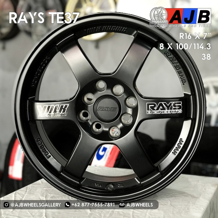 Jual Velg RAYS TE37 Black R16 PCD 4x100/114,3 | Shopee Indonesia