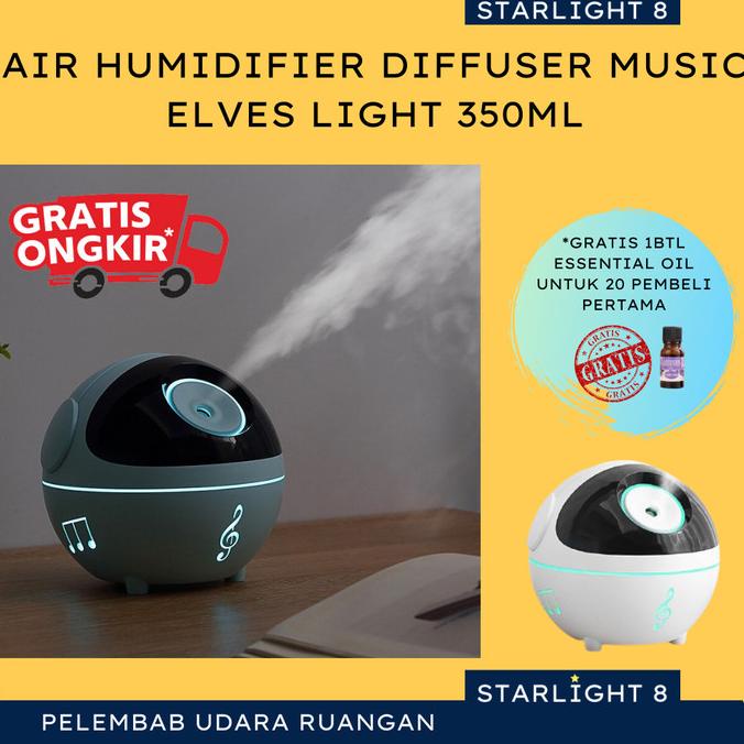 Jual Air Humidifier Diffuser Pelembab Udara Unik Music Elves Light ...