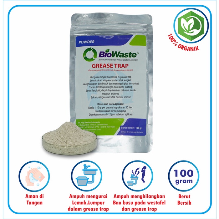 Jual Bakteri Pengurai Lemak Biowaste Grease Trap 100 Gr Bestseller ...