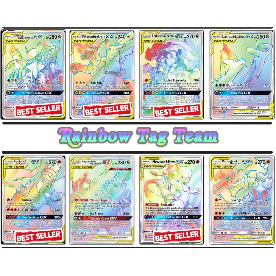 Jual Viral Kartu Pokemon Tcg Rainbow Gx Tag Team Hologram English Version | Shopee Indonesia