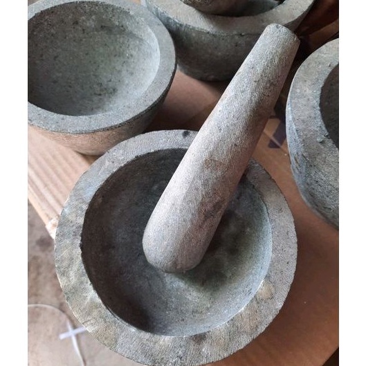 Jual Lesung Batu Asli Plus Tumbukan Ukuran 5,6,7,8,9 INCH | Alat Tumbuk ...