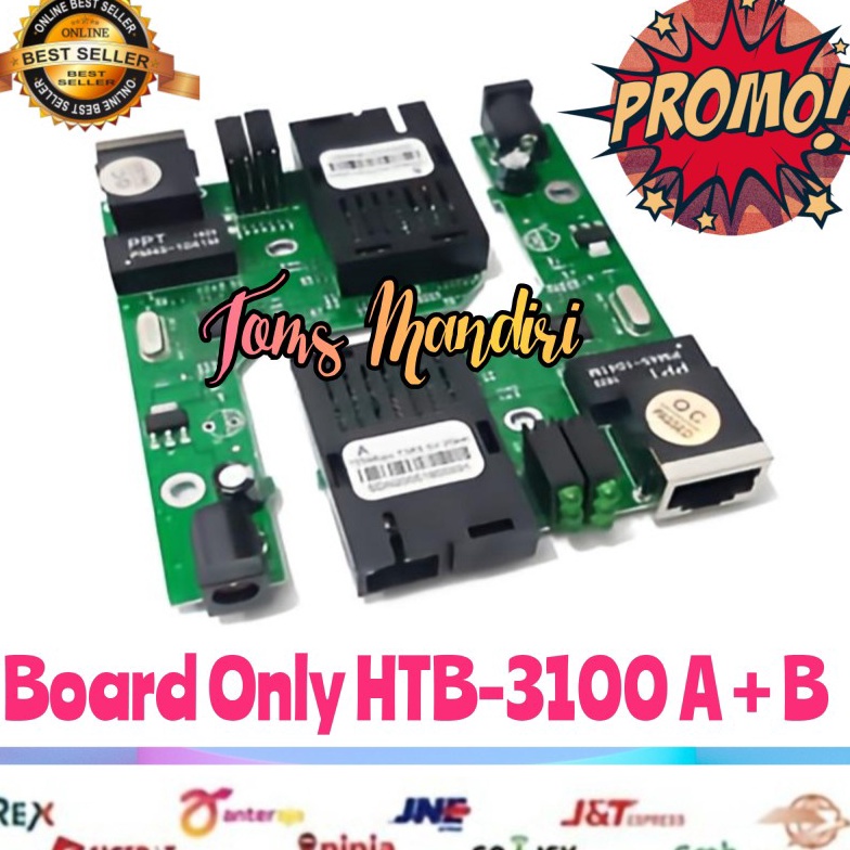 Jual Promo!! PCB Board Netlink HTB-3100 A+B Fiber Optic Media Converter ...