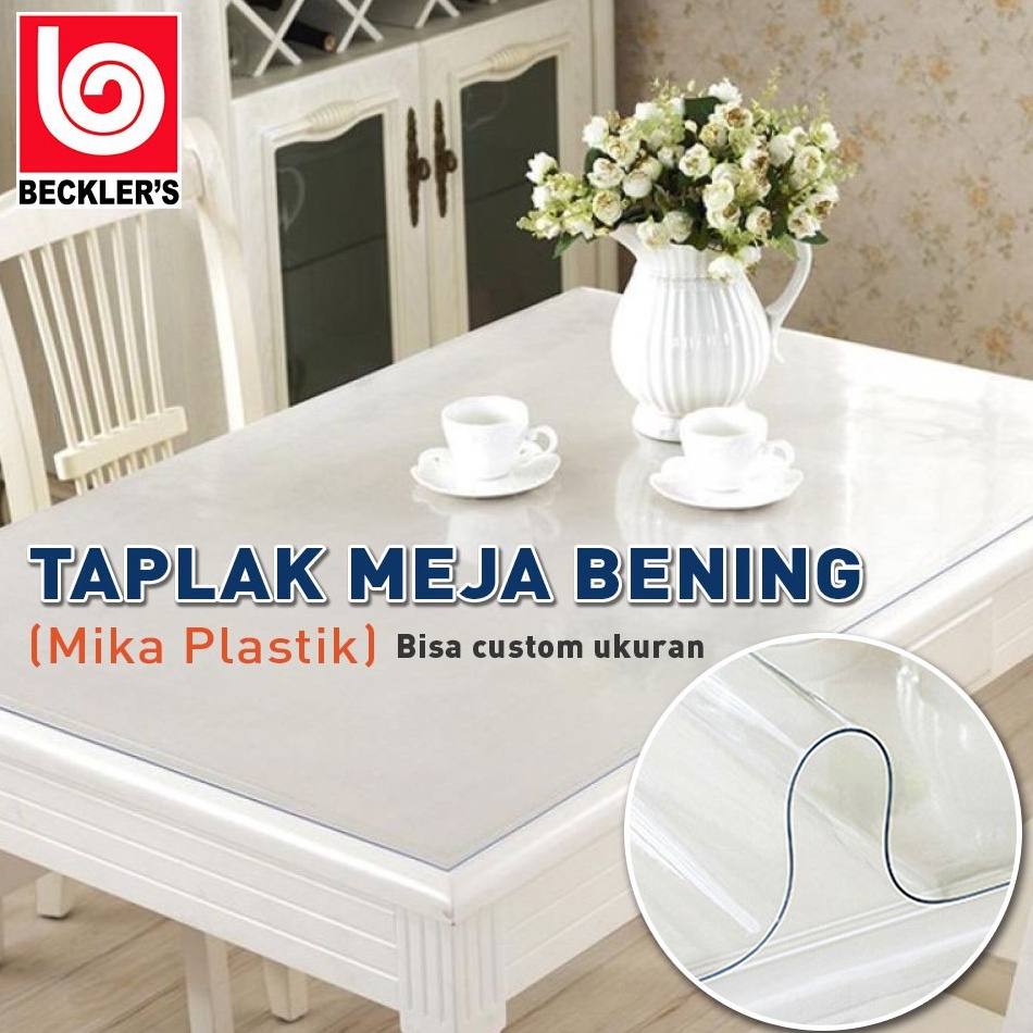 Jual MURAH MERIAH Taplak Meja Transparan Bahan Mika Plastik Taplak Meja Makan PVC Transparan ...
