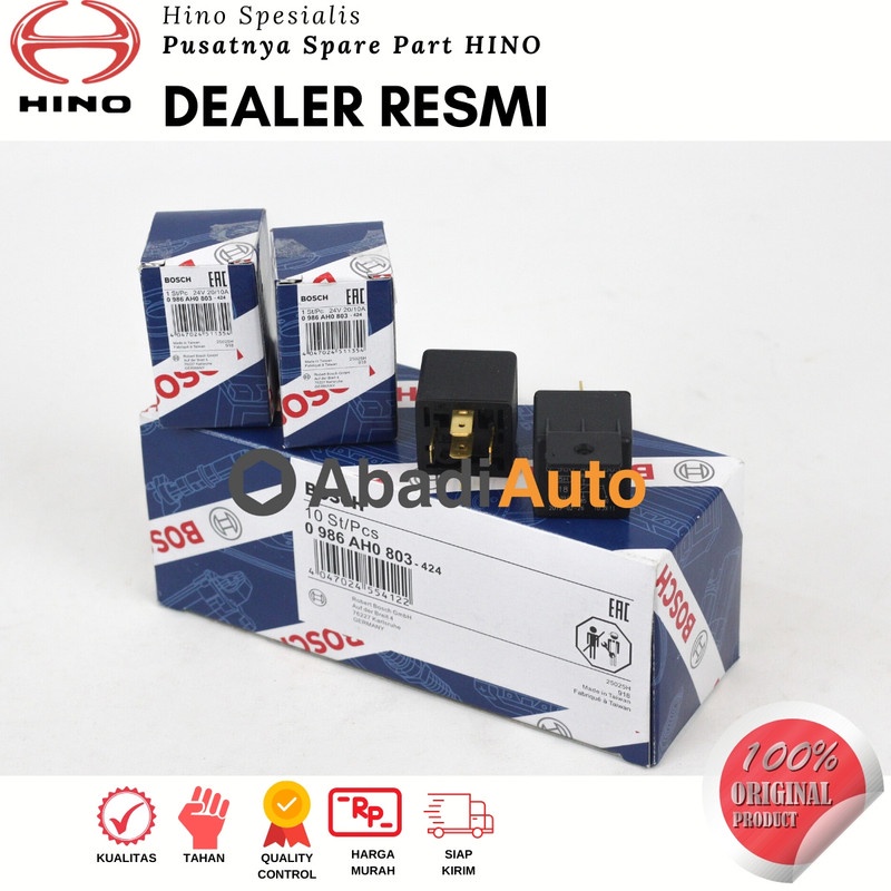 Jual HEADLAMP RELAY 24V 5PIN 87A (0986AH0803) BOSCH | Shopee Indonesia