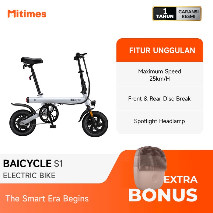 Jual Baicycle S1 Electric Bike 12Inch Foldable Electric Sepeda Listrikk ...