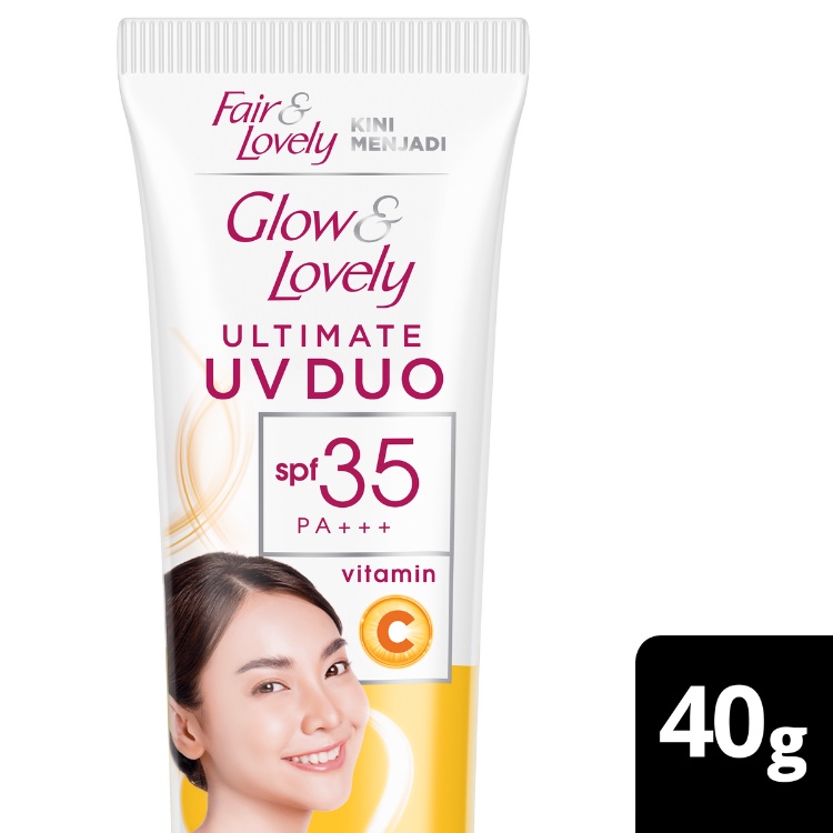 Jual Glow & Lovely Ultimate UV Duo Krim Vit C & Niacinamide Sunscreen SPF35 PA+++ 40 g | Shopee ...