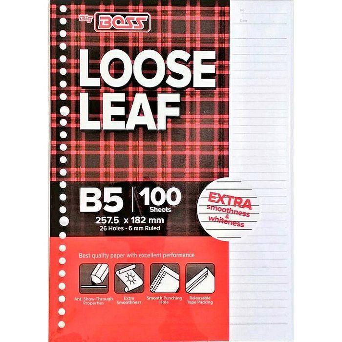 Jual LOOSE LEAF KERTAS BINDER FILE B5 100 LEMBAR - BIG BOSS | Shopee ...