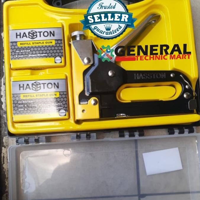 Jual staples gun hasston / alat staples set box prohex | Shopee Indonesia