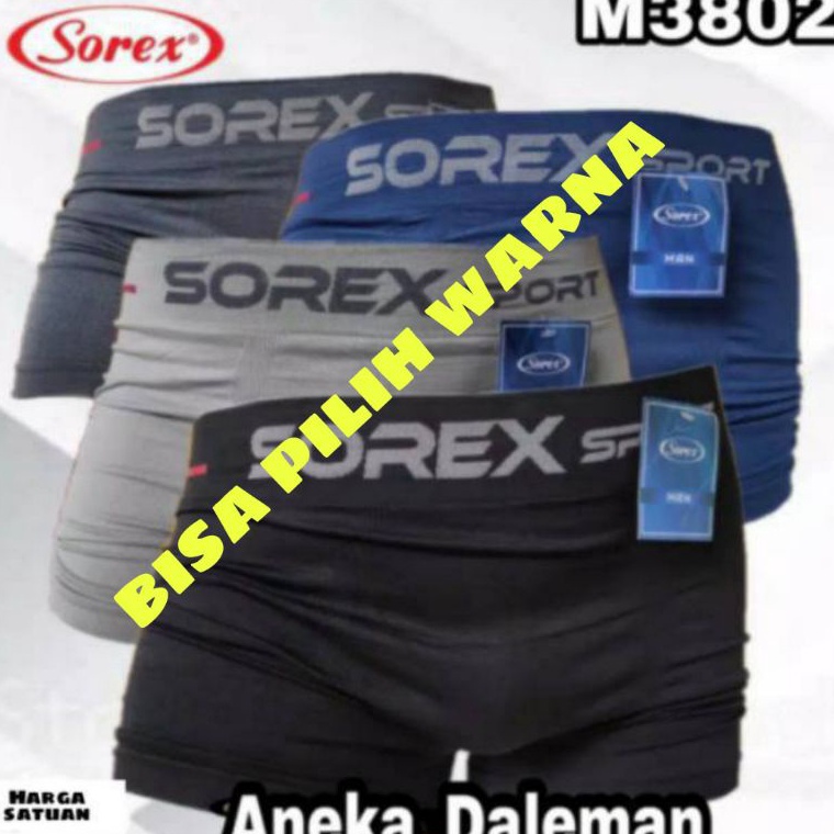 Jual MENARIK Celana Dalam Boxer Pria Sorex Man Sport M3802 (M 3802) - M 3804 (M3804) | Shopee ...