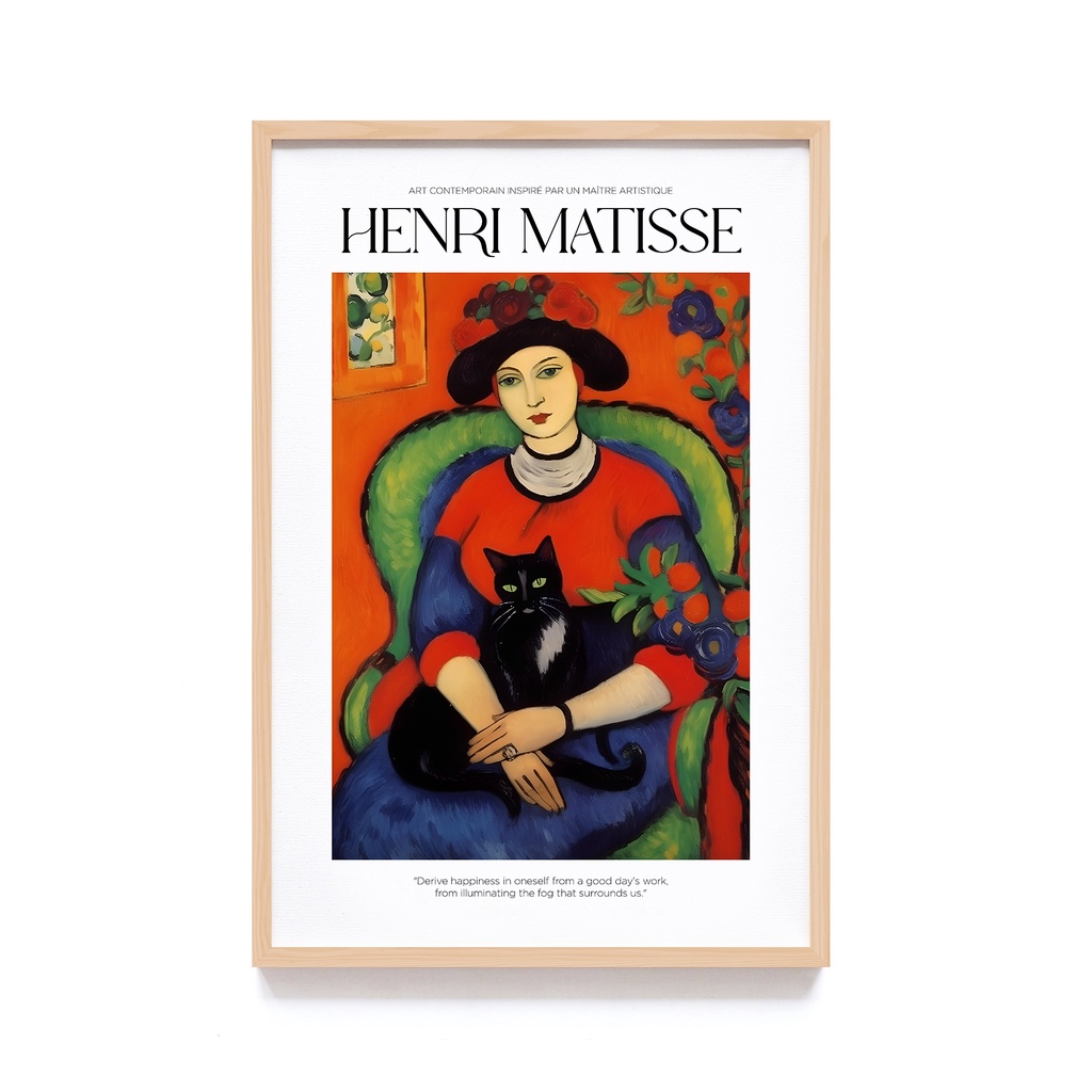 Jual Wall art print terinspirasi style lukisan Henri Matisse frame kayu ...