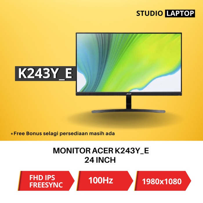 Jual Acer K243Y_E Monitor 24 INCH 100Hz 1ms FHD IPS FREESYNC VGA HDMI ...