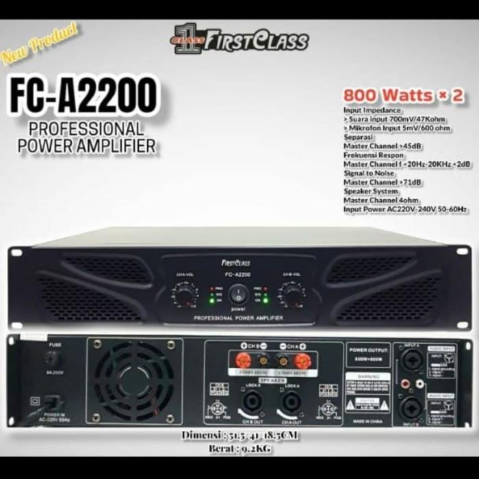 Jual Power Amplifier Firstclass Fc A2200 A 2200 First Class 2 X 800 ...