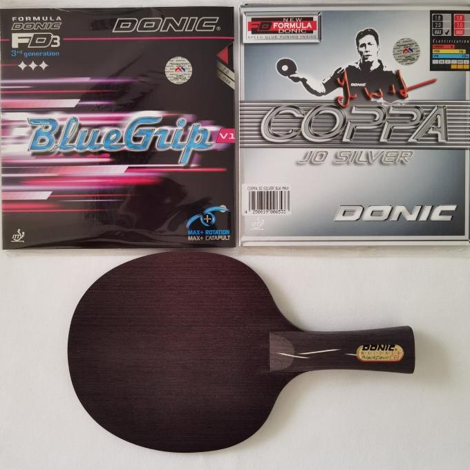 Jual Bat Tenis Meja Donic Black Devil kompit karet Donic Serang Set | Shopee Indonesia