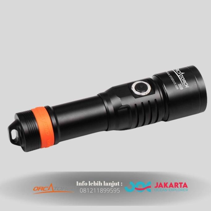 Jual orcatorch d530 1300lumens / dive torch / senter diving / torch ...