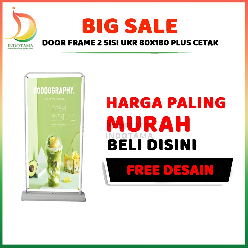 Jual Standing Banner Door Frame Air 80x180 cm 1 Sisi / 2 Sisi Cetak ...