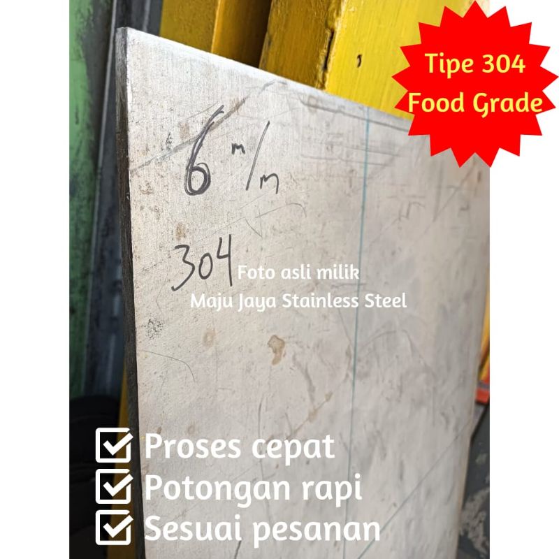 Jual Plat Stainless 6mm SUS 304 | Bisa Custom Berbagai Ukuran ...