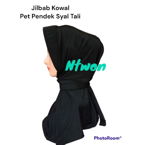 Jual JILBAB KOWAL HITAM LOGO KOWAL PREMIUM SPANDEK SUTRA | Shopee Indonesia