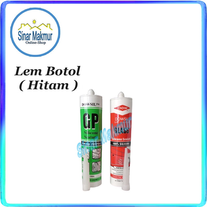 Jual Lem Kaca Silicone Sealant Botol Hitam | Shopee Indonesia