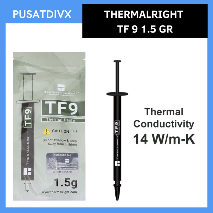 Jual THERMALRIGHT TF9 1.5 GRAM THERMAL PASTE CPU VGA GPU PROSESSOR TF9 | Shopee Indonesia