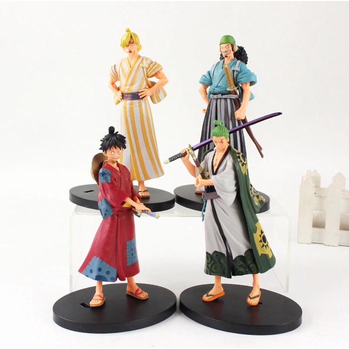 Jual HOT SALE!!! ACTION FIGURE ONE PIECE SET 4 PCS LUFFY ZORO SANJI ...