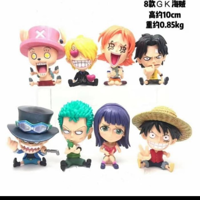 Jual PROMO!!! ONE PIECE CHIBI STRAW HAT PIRATES CREW LUFFY AND FRIENDS ...