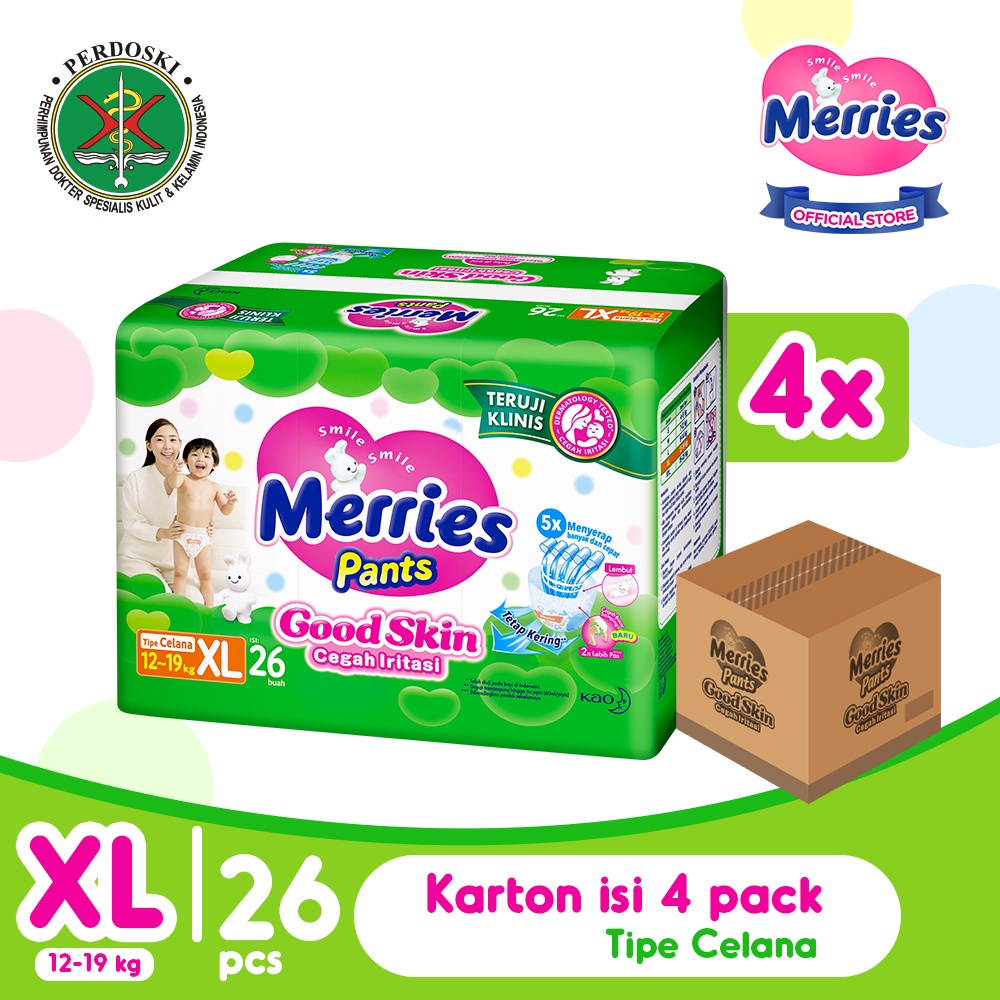 Jual Merries Pants Good Skin XL 26 Carton | Shopee Indonesia