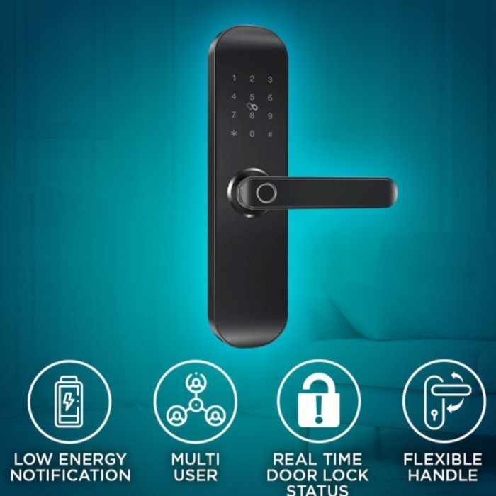 Jual Bardi Smart Door Lock Handle RFID-Fingerprint Plus Pemasangan ...