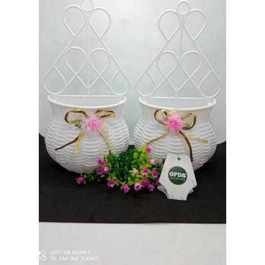 Jual IHE585 Vas tempel Dinding Pot Tempel Hiasan Dinding Pot Plastik ...