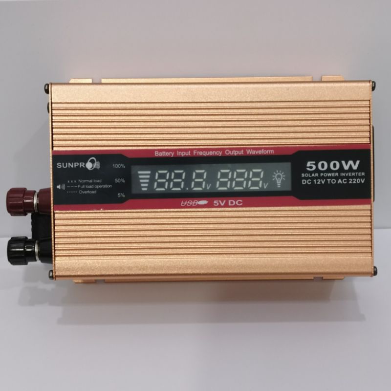 Jual SUNPRO PI-500 Solar Power Inverter 500W Display ORIGINAL | Shopee ...